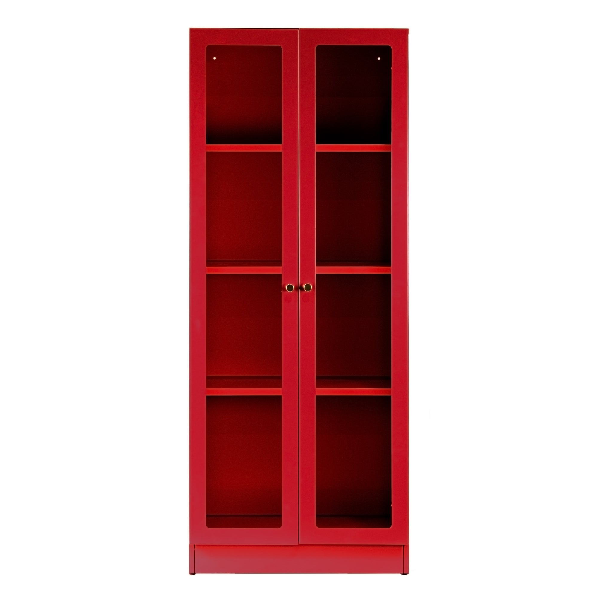 Avice 59-inch Red French Door Metal Cabinet – Glamour Home